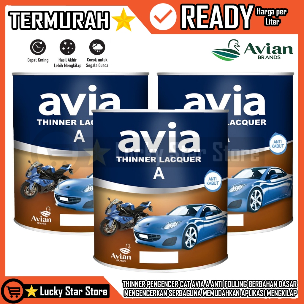 Jual THINNER TINER AVIAN AVIA A 5 LTR 1LT 0,5 LITER THINNER LACQUER ...