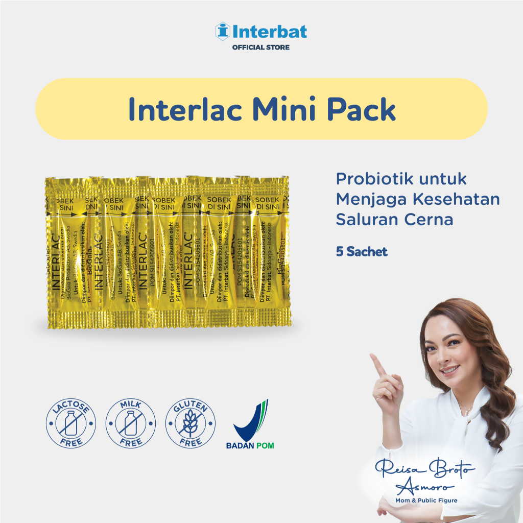 Jual Interlac Probiotik Mini Pack 5 Sachet - Membantu Menjaga Kesehatan ...