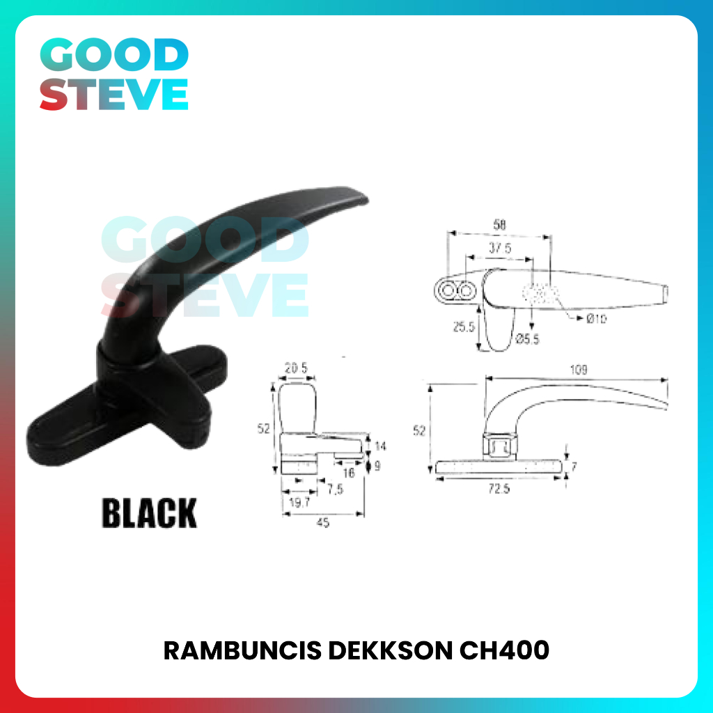Jual Rambuncis Dekkson Casement Handle Kunci Jendela CH 400 Dekson ...