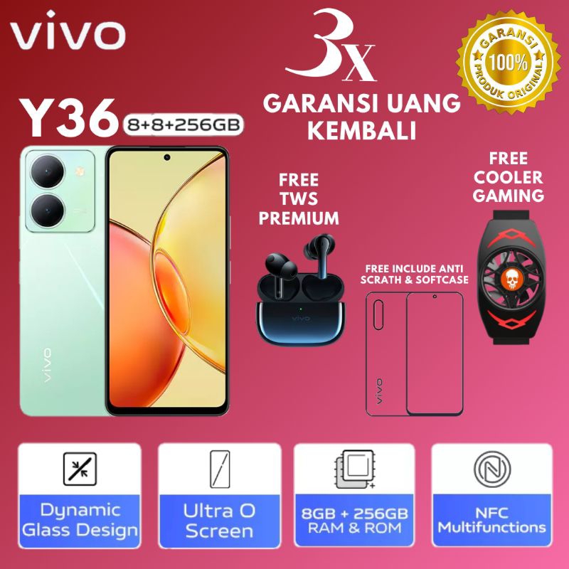 Jual Vivo Y36 4G Ram 16 GB Memori 256 GB Garansi Resmi Vivo Indonesia | Shopee Indonesia