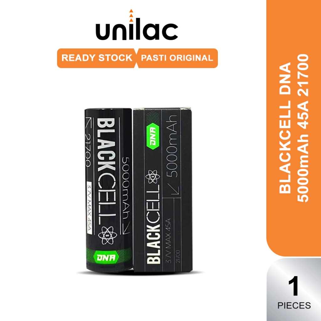 Jual Battery Blackcell DNA 5000 mAh INR 21700 45A - Baterai 21700 Black Cell 5000mAh 100% ...