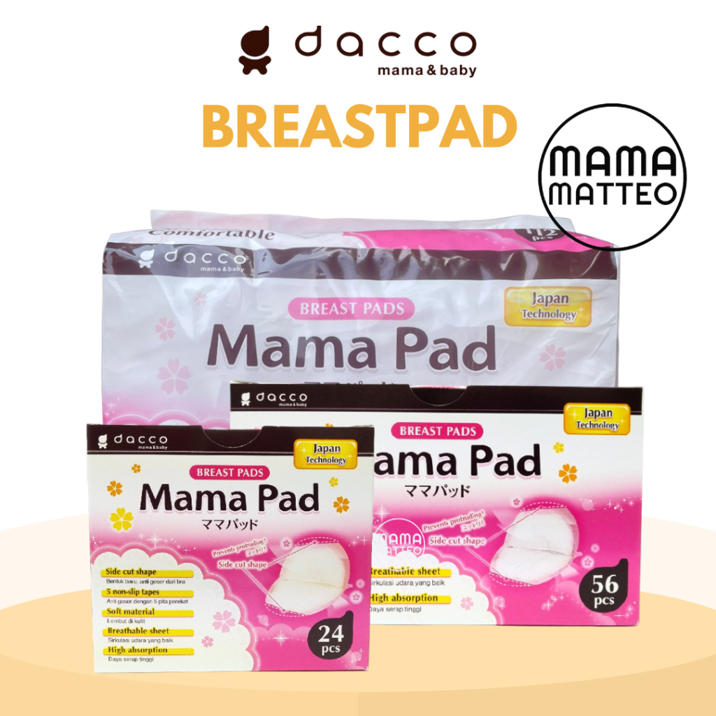 Jual DACCO MAMAPAD Breastpad 24pcs 56pcs 112pcs / Breast Pad Bantalan ...