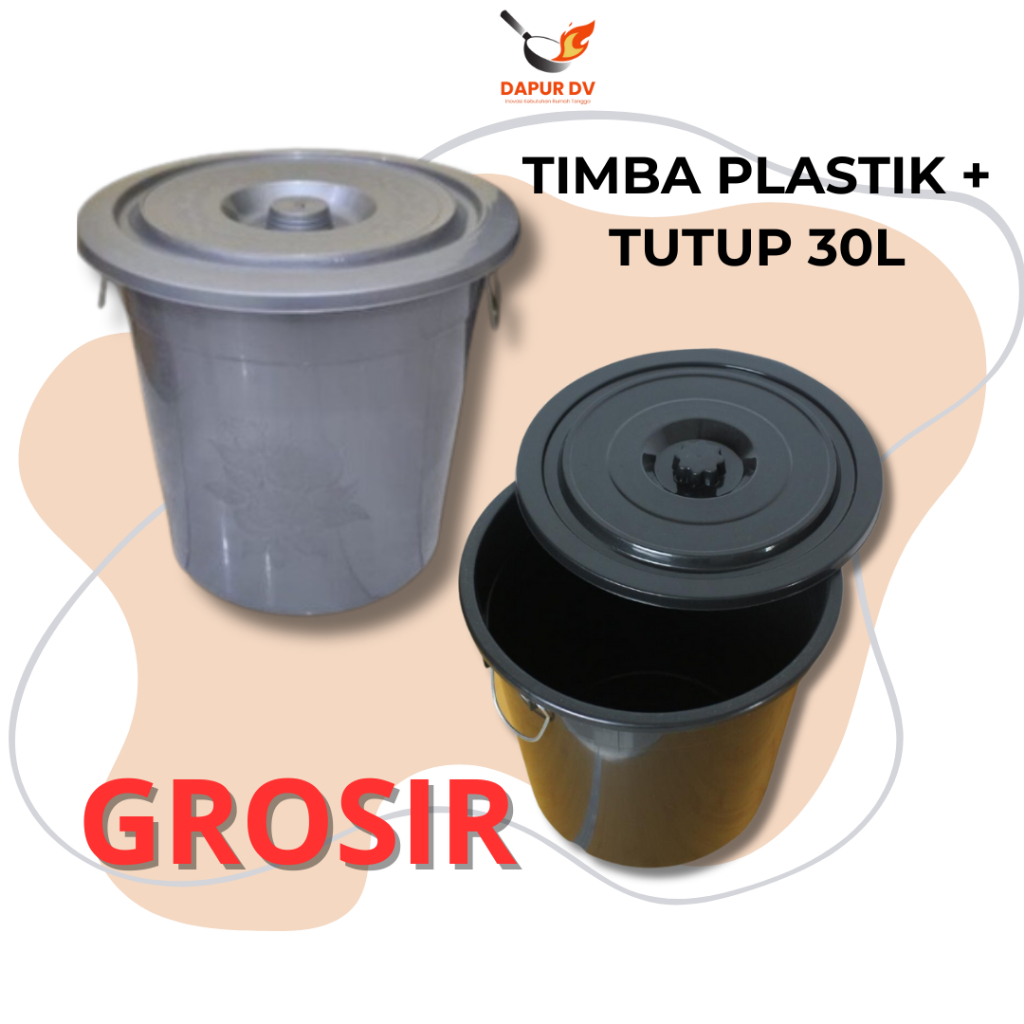 Jual Multiplast Ember Air Timba Plastik Type 8 GL + TT APH - Hitam ...