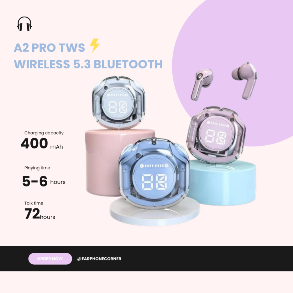Jual A2 PRO TWS WIRELESS 5.3 BLUETHOOTH | Shopee Indonesia