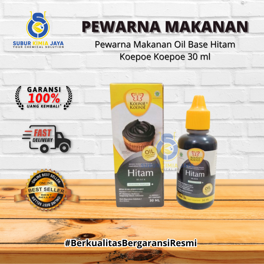 Jual KOEPOE Pewarna Makanan OIL Base HITAM 30ML | Shopee Indonesia
