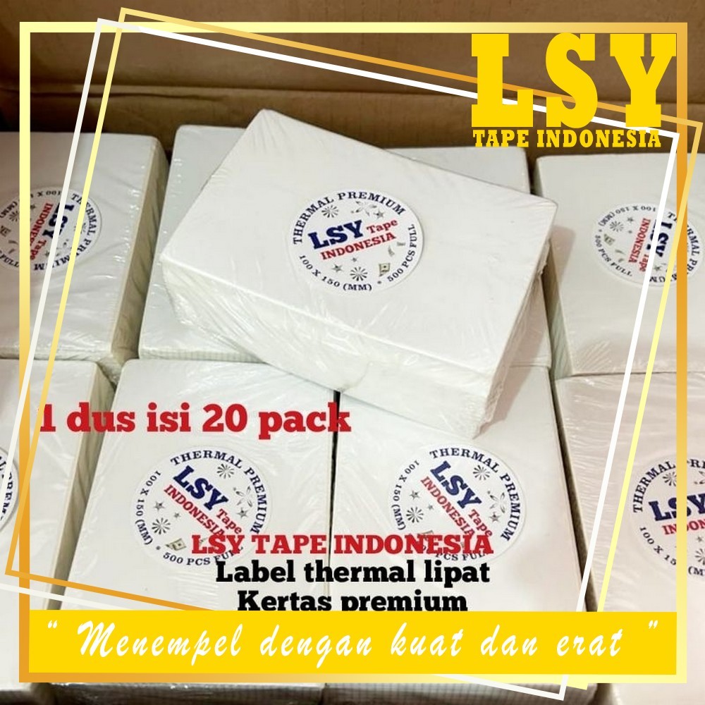 Jual LSY Kertas Thermal Label LSY TAPE 100 X 150mm isi 500 Lembar Full ...