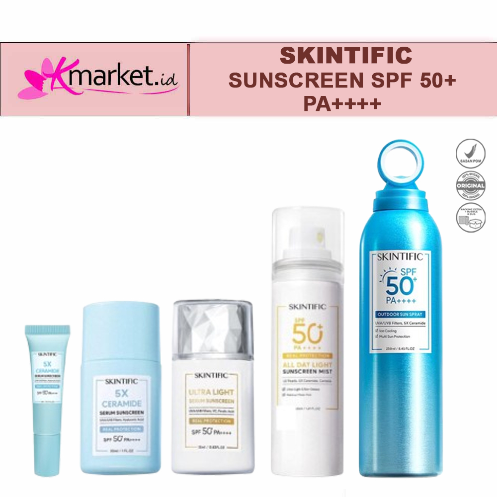 Jual Skintific Sunscreen | 5X Ceramide Serum | Ultra Light Serum | All Day Sunscreen Mist | New ...