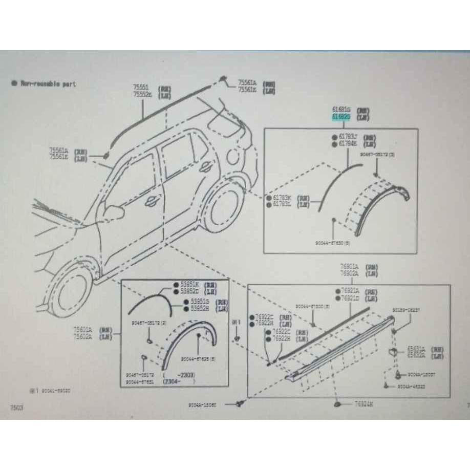 Jual Extension rear wheel opening left kiri belakang raize 2021-2024 ...