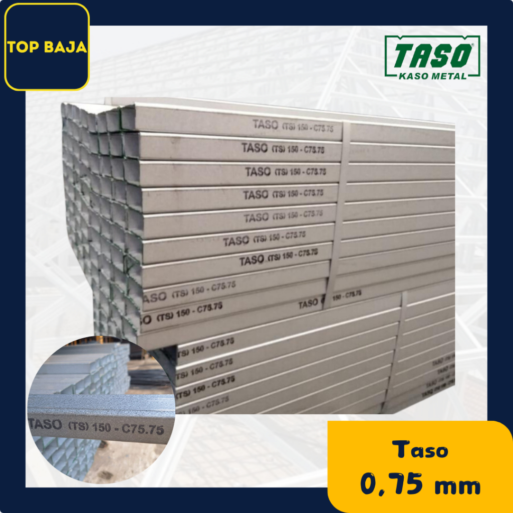 Jual Baja Ringan TASO CNP C75 FULL SNI Atap Rangka Kanal C panjang 6 m ...