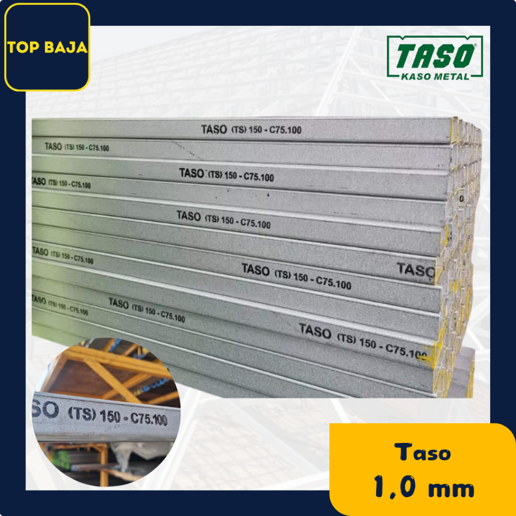 Jual Baja Ringan TASO CNP C75 FULL SNI Atap Rangka Kanal C panjang 6 m ...