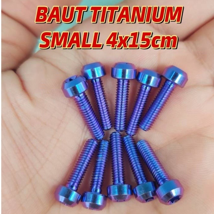 Jual Baut titanium drat 6 atau M4 model SMALL HEAD original Titanium Vietnam kualitas | Shopee ...