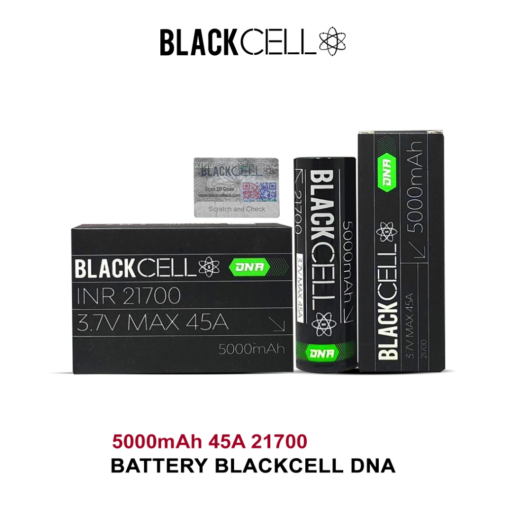 Jual (Authentic) Baterai Blackcell DNA 5000 mAh INR 21700 45A - Battery ...