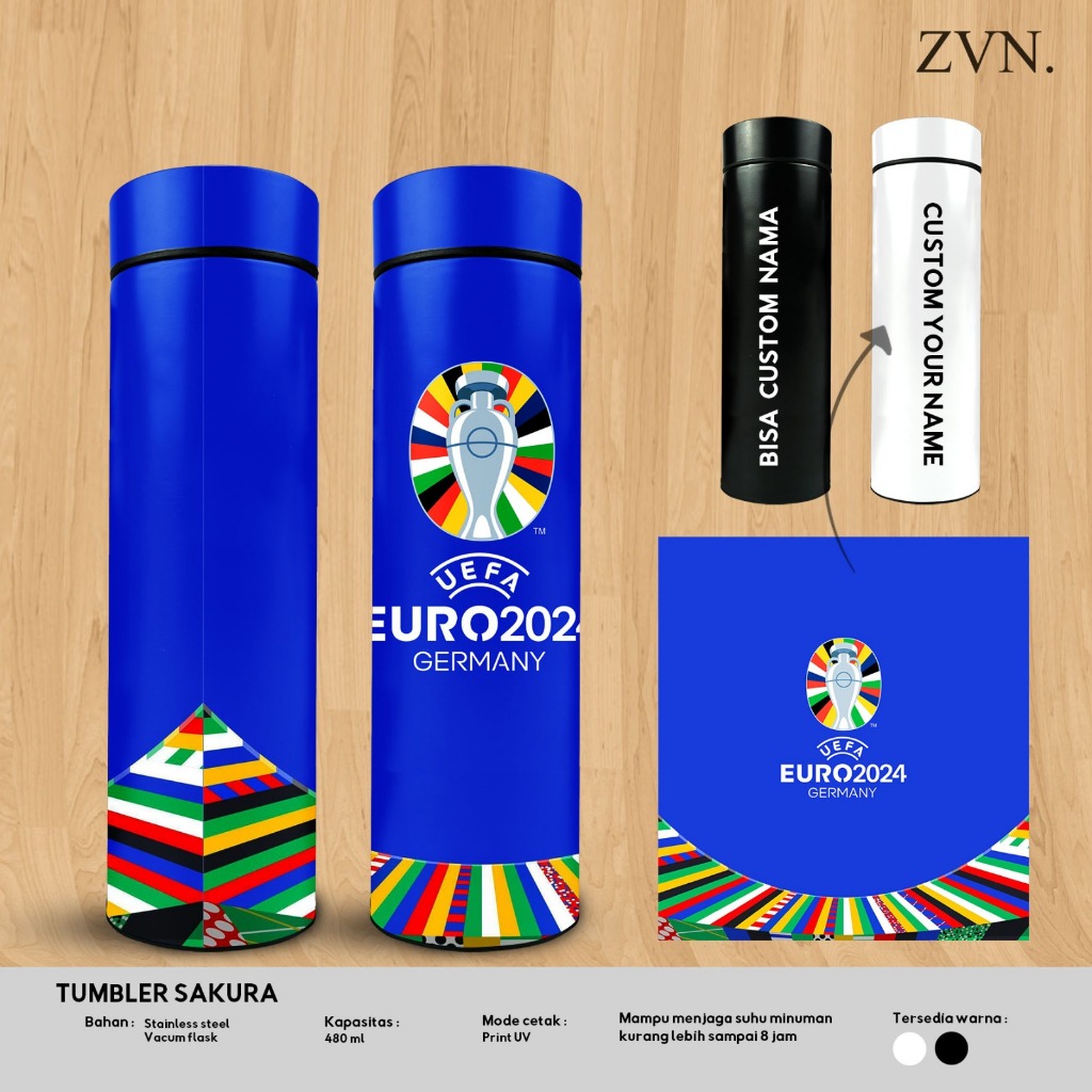 Jual Custom Botol Tumbler Merchandise UEFA EURO GERMANY 2024 - ZVN ...