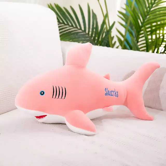 Jual Boneka ikan hiu shark besar 45cm lembut dan gemas - animal laut ...