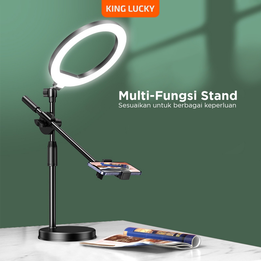 Jual KINGLUCKY K5 Tripod Overhead Stand Hp + Lampu Stand Holder Bracket ...