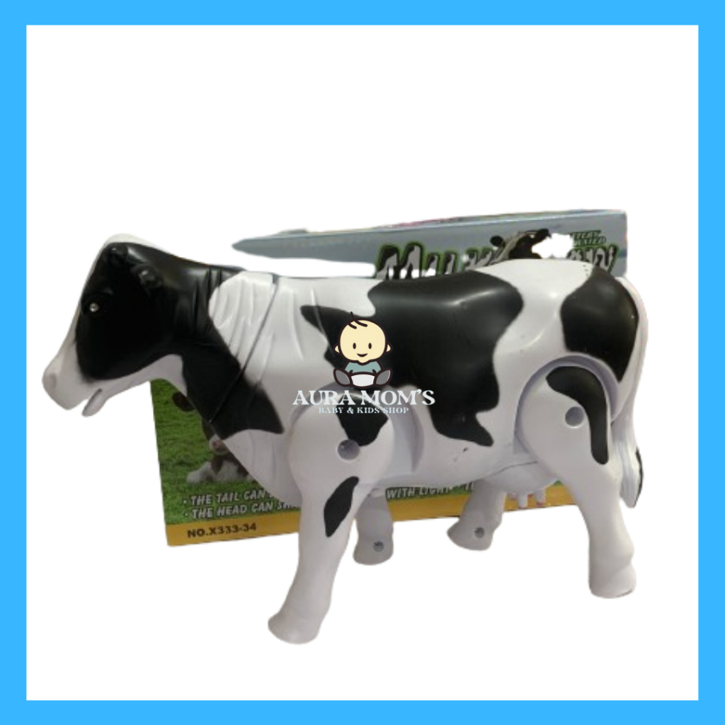 Jual Mainan Robot Happy Cow Sapi Ternak Milk Cow Mata Nyala Lampu dan ...