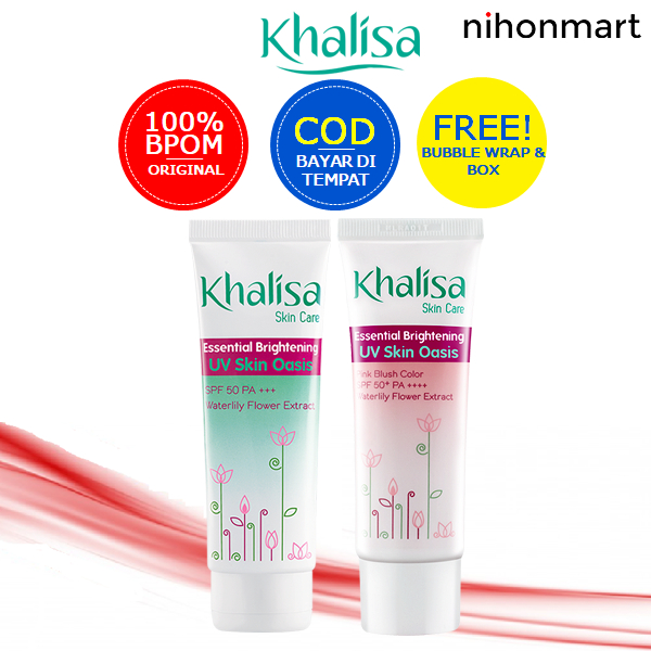Jual Khalisa Essential Brightening UV Skin Oasis (SPF 50) 40g | Shopee ...