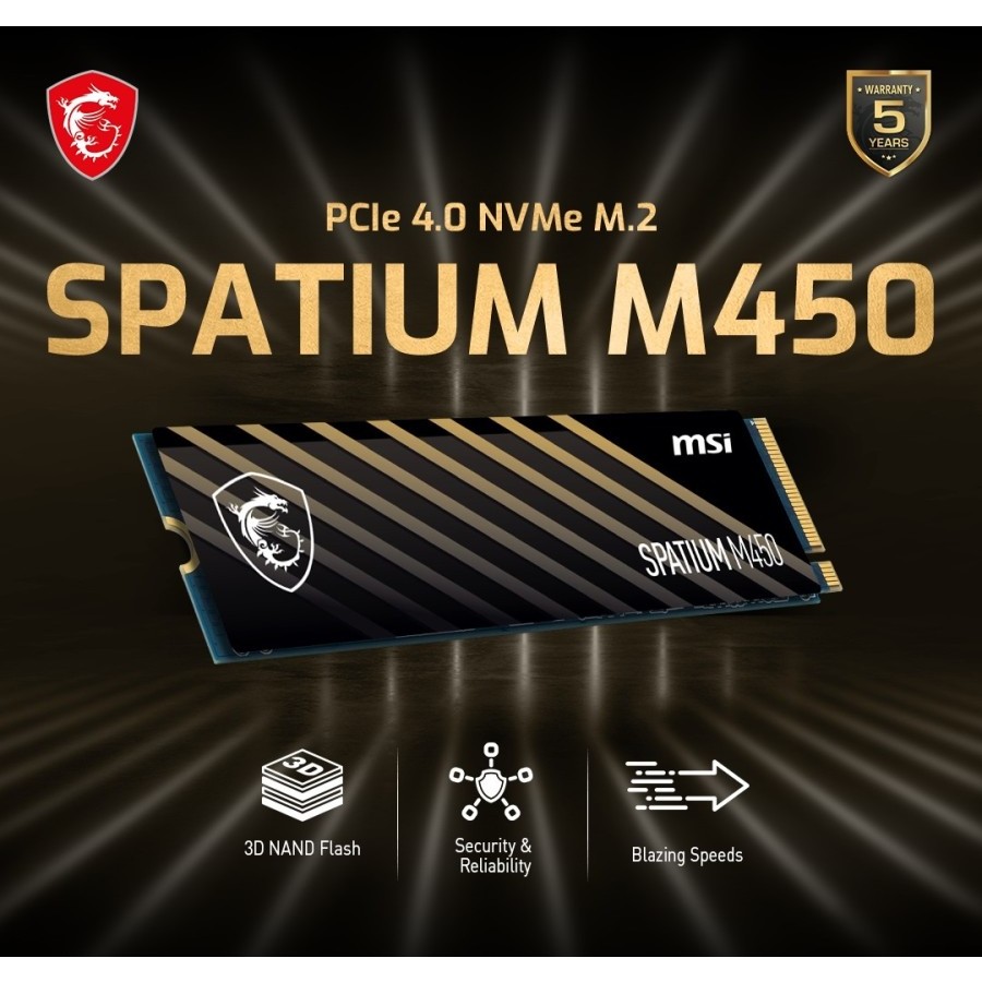 Jual SSD MSI SPATIUM M450 1TB PCIe 4.0 NVMe M.2 | Shopee Indonesia