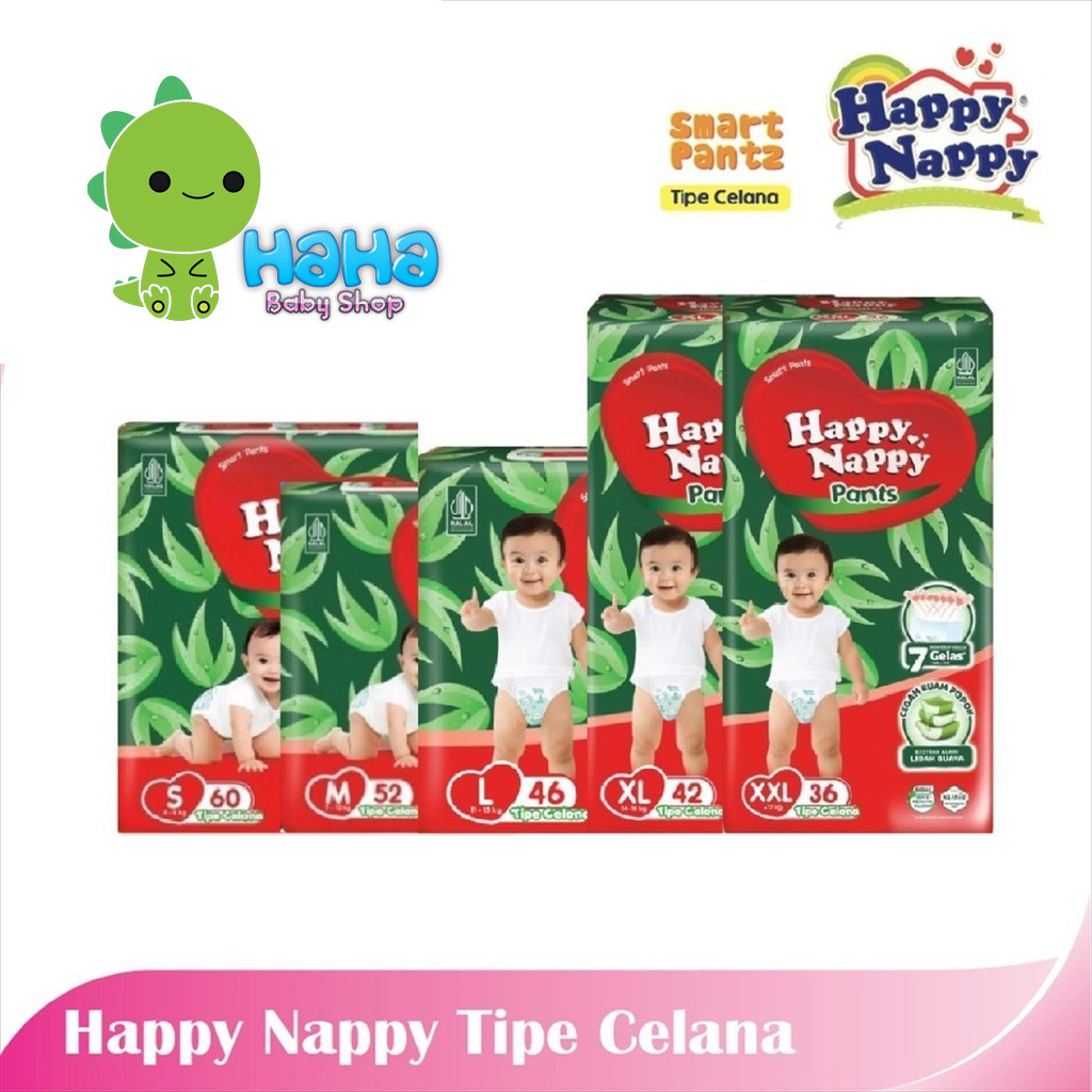Jual Happy Nappy Pants JUMBO S60 / M52 / L46/ Xl42 / XXL 36 diapers ...