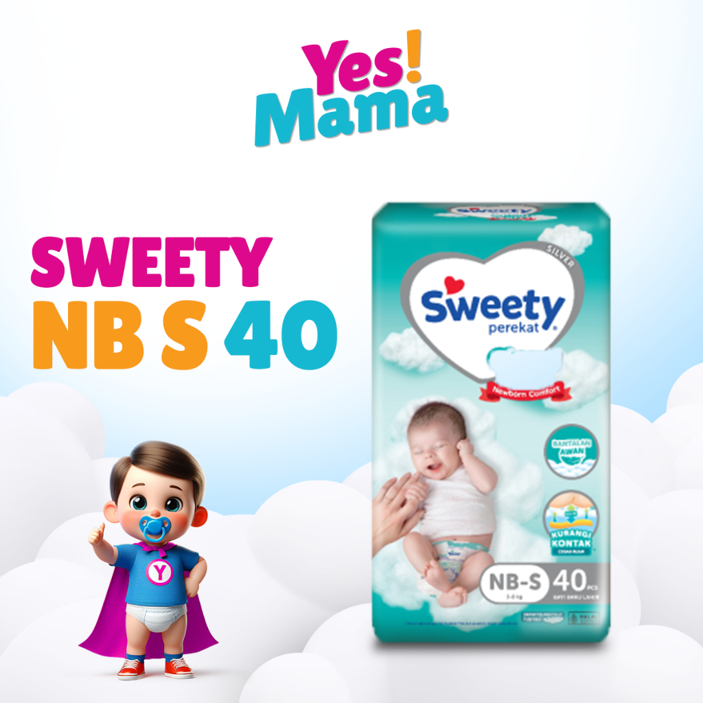 Jual Sweety Silver Pants Cloud Soft NB S 40 Popok Perekat Baby Diapers ...