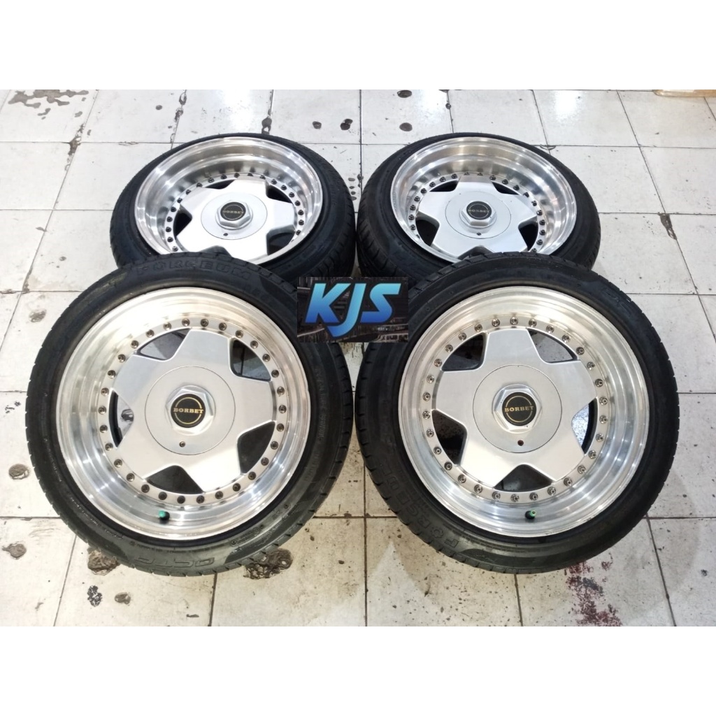 Jual Pelek Racing Celong Bekas Ring 16 Borbet Pcd 4x100 4x114 Ban 195/50 R16 Buat Jazz Yaris ...