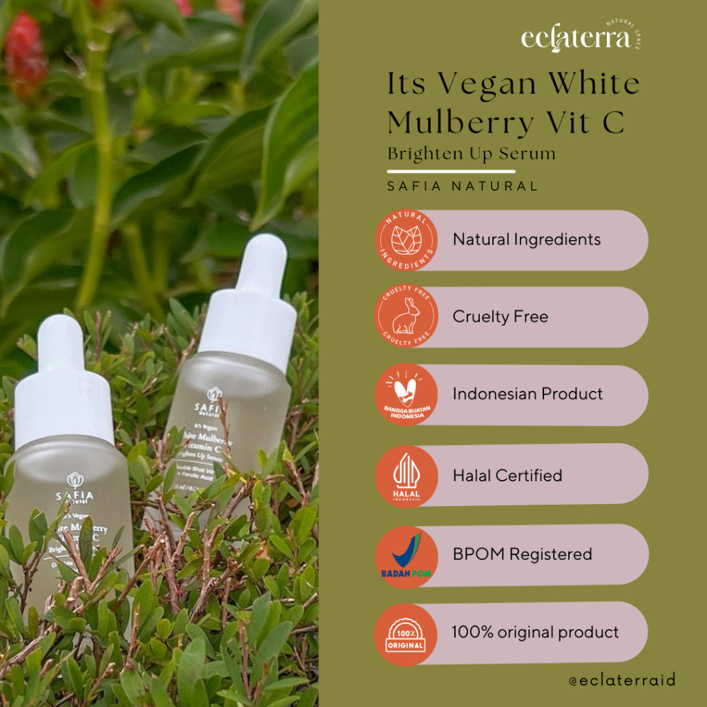 Jual SAFIA NATURAL It's Vegan White Mulberry Vitamin C Brighten Up ...