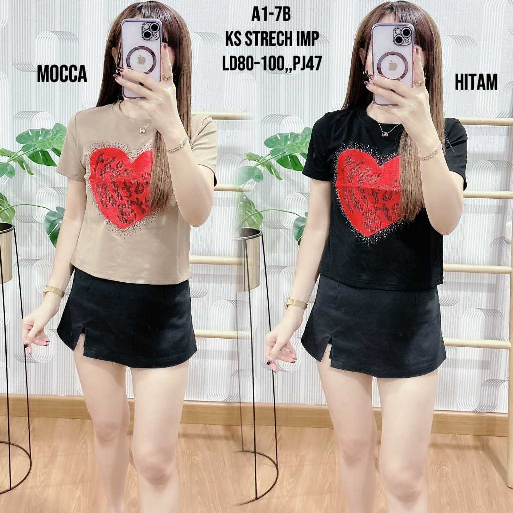 Jual PREMIUM IMPORT BKK A1 7 5D KAOS LOVE MOTE COTTON IMP BANGKOK JUMBO ...