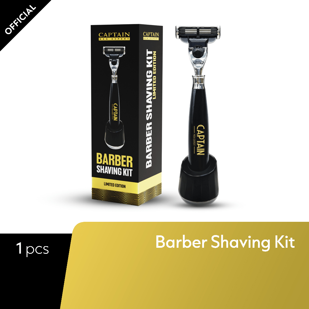 Jual Captain Hairstyling Barber Shaving Kit | Shopee Indonesia