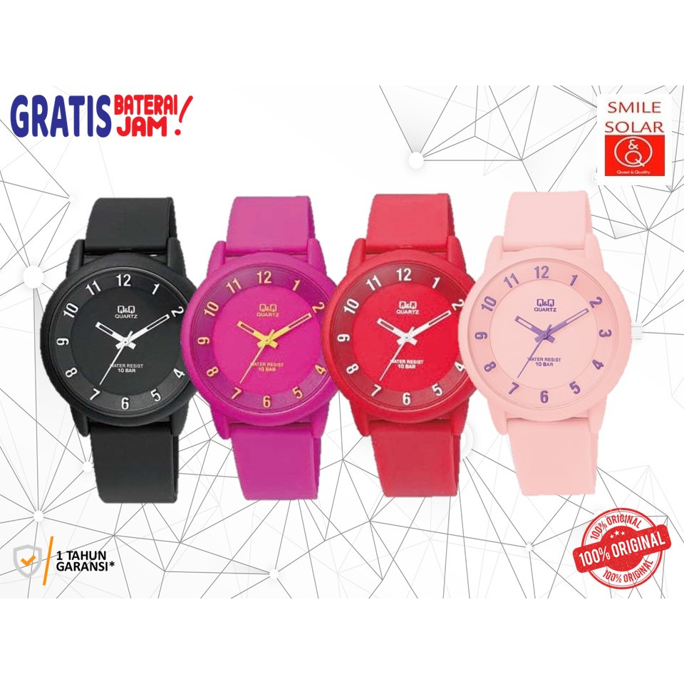 Jual SALE Jam Tangan Unisex Sporty Casual Rubber Karet Analog Original Q&Q QNQ QQ VR52 Series ...