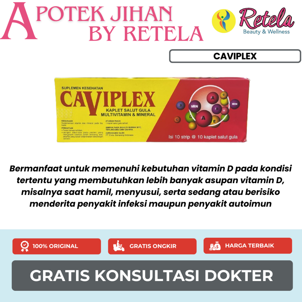 Jual Caviplex 1 Box 10 Strip / Multivitamin & Mineral | Shopee Indonesia