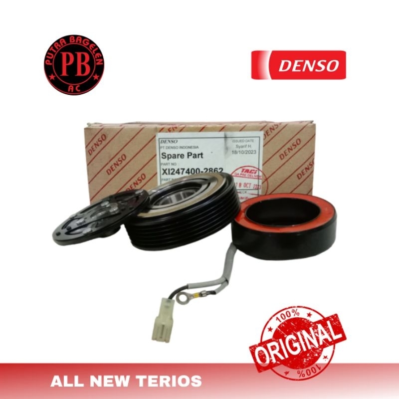 Jual magnet clucth pully compresor ac mobil original denso terios rush ...
