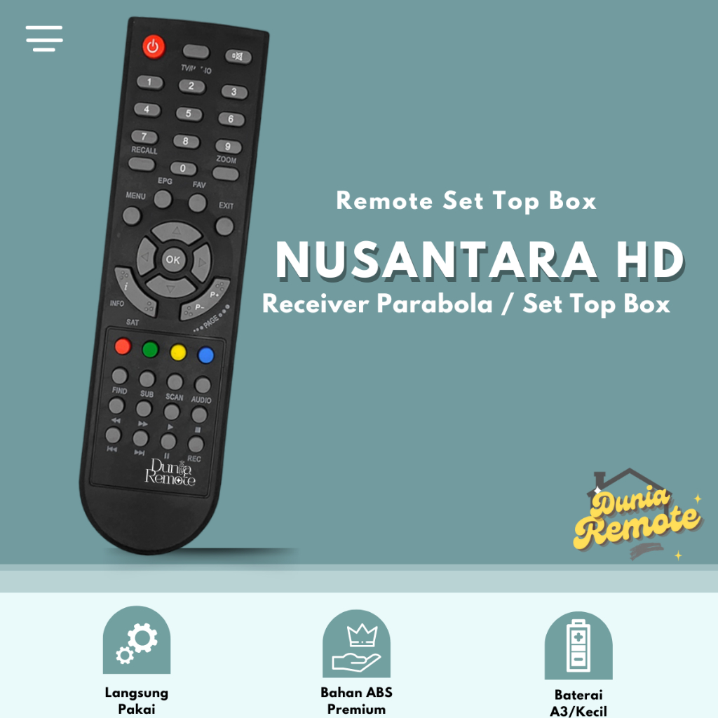 Jual Remot Remote SET TOP BOX DVB T2 TANAKA Nusantara HD | Shopee Indonesia