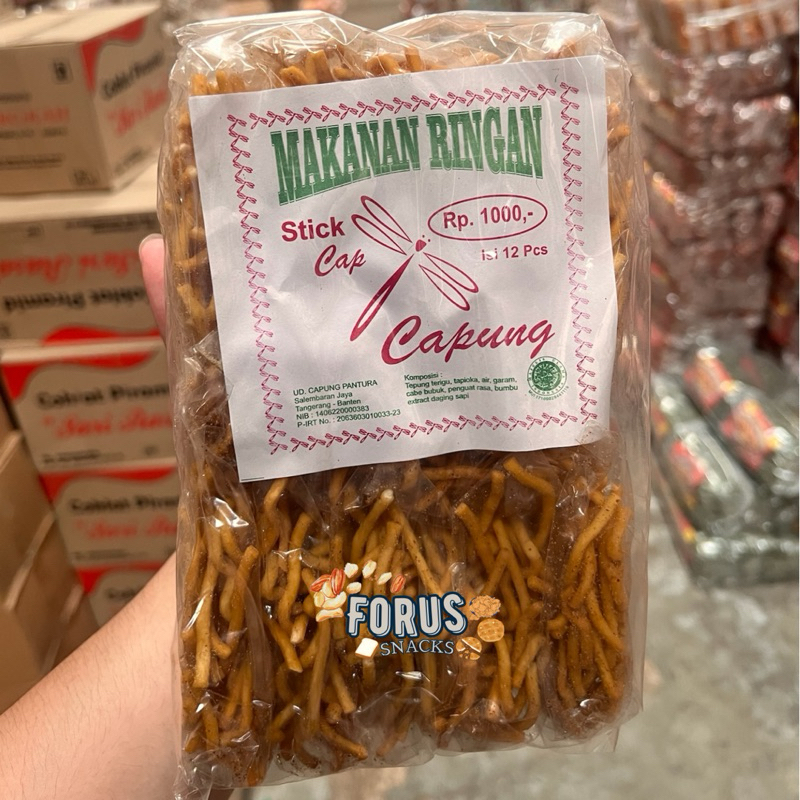 Jual Kerupuk Stick Capung Cemilan Pedas Asin 1 Pack isi 12 Pcs Murah ...