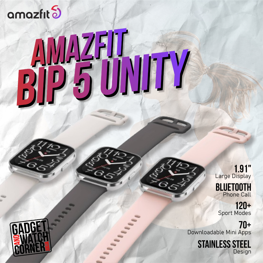 Jual Amazfit Official Bip 5 Unity Smartwatch with Bluetooth Phone Call ...