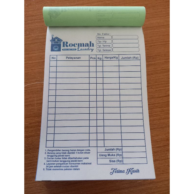 Jual Cetak nota nama toko uk 1/4 + stiker + Stempel | Shopee Indonesia