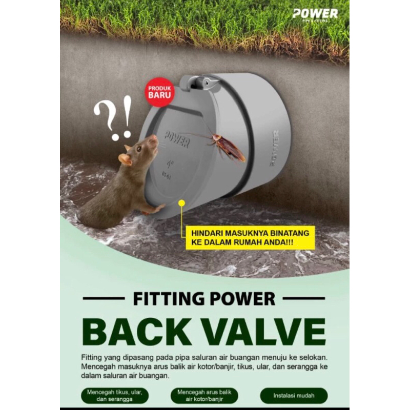 Jual Backflow Valve 3 Inch Backflow Valve 4 Inch Power Tutup Saluran ...