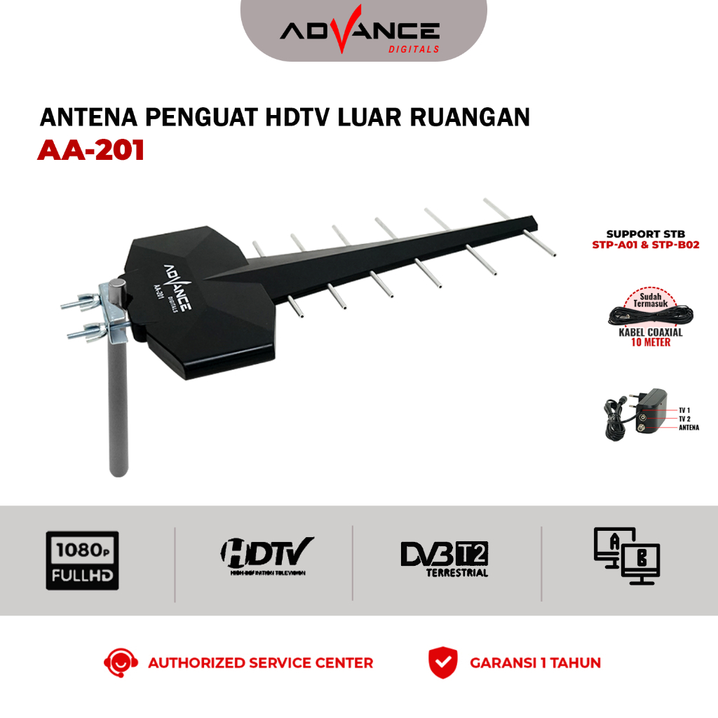 Jual Advance Antena Outdoor TV Digital AA-201 Analog UHF DVD-T2 Bisa ...