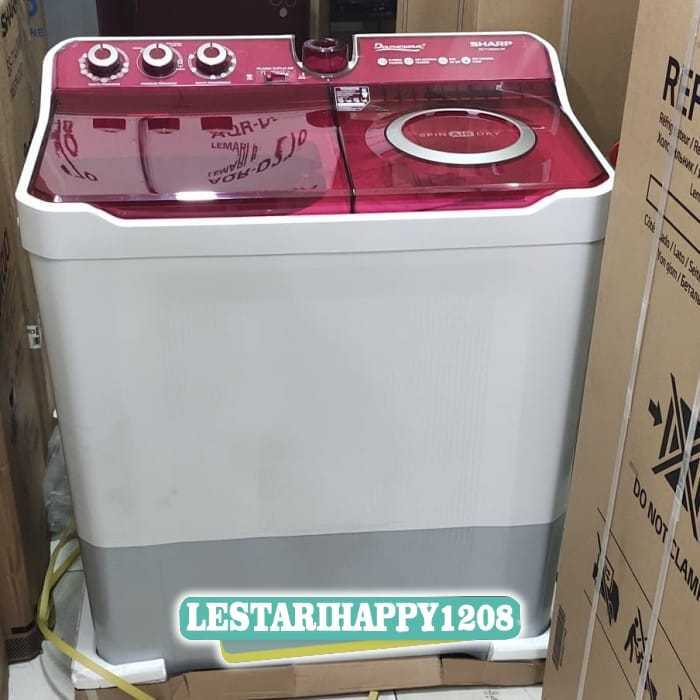 Jual Mesin Cuci 2 Tabung Sharp 12 Kg Twin Tub ES-T1290WA-BL/PK Murah ...