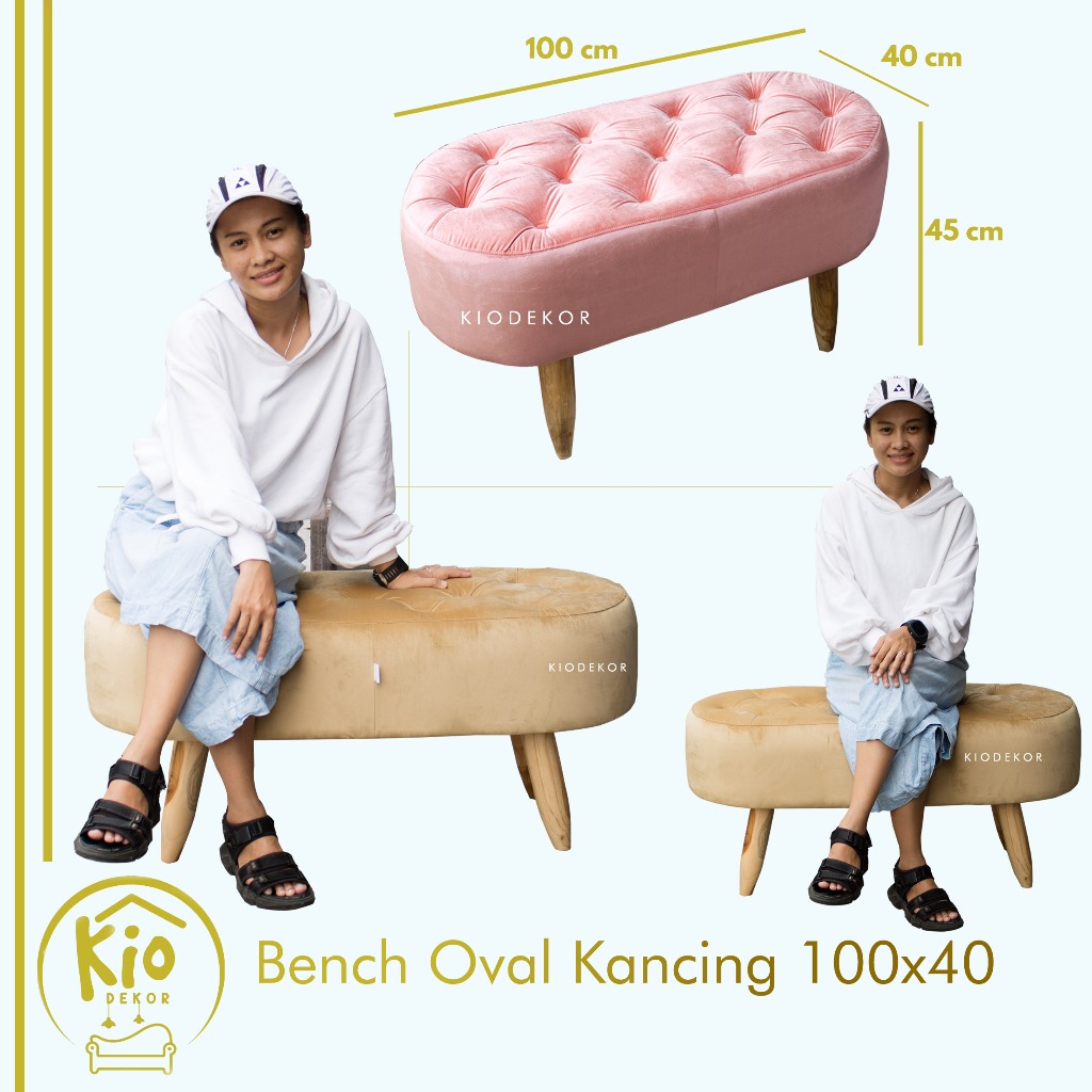 Jual Bench Oval 100x40x45cm - Sofa Minimalis - Stool Panjang - Kursi ...