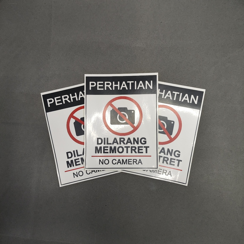 Jual STIKER TANDA LABEL DILARANG MEMOTRET / MENGAMBIL FOTO | Shopee ...