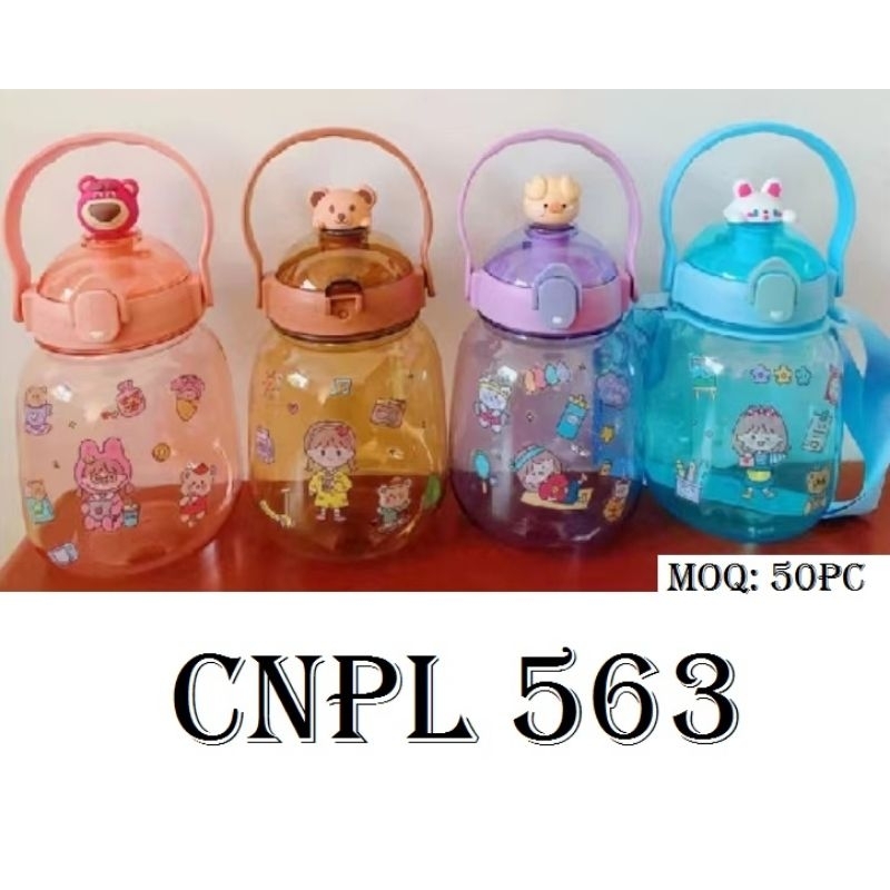 Jual botol minum anak CNPL 563-pink-coklat-ungu-biru- botol minum anak tali sedotan 600 ml BPA ...