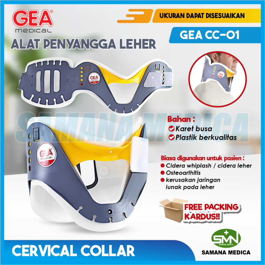 Jual Cervical Collar GEA CC-01 CC01 Alat Penyangga Leher - Alat Cedera ...