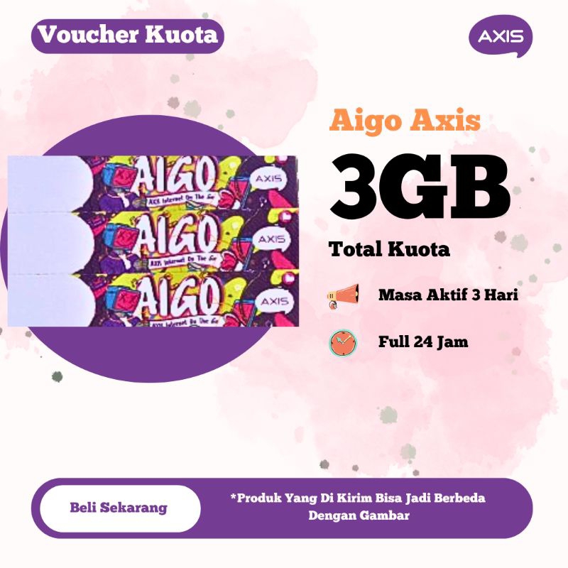 Jual Voucher Axis 3gb 3hari cepat dan murah kuota sesuai daerah ...