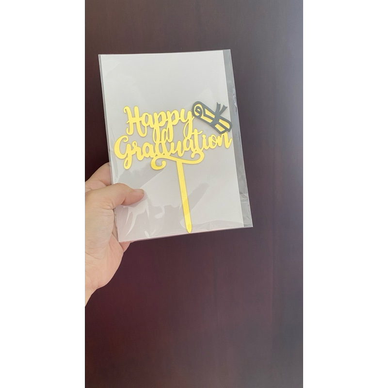 Jual TA519 - Hiasan Tusukan Kue Cake Topper Akrilik Wisuda Graduation ...