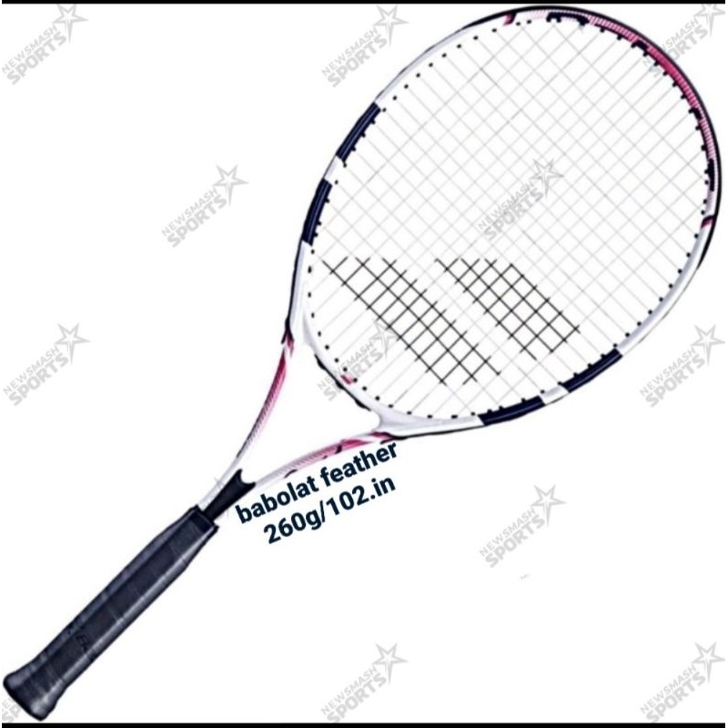 Jual raket tenis babolat feather white/pink untuk raket pemula | Shopee ...