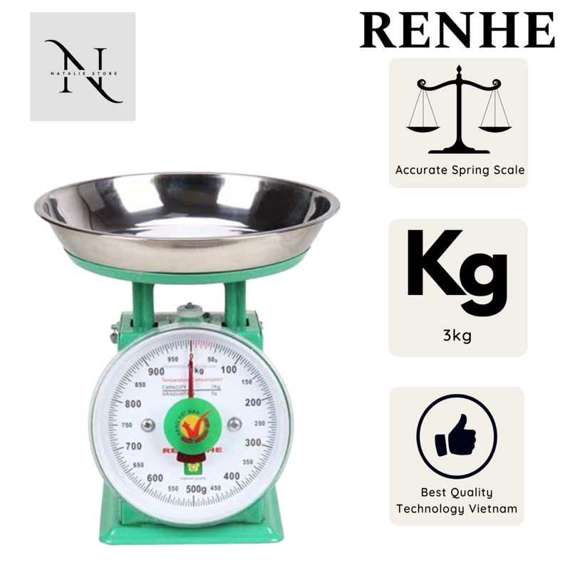 Jual Timbangan Duduk Renhe Vietnam Quality Technology Kapasitas 3 Kg | Shopee Indonesia