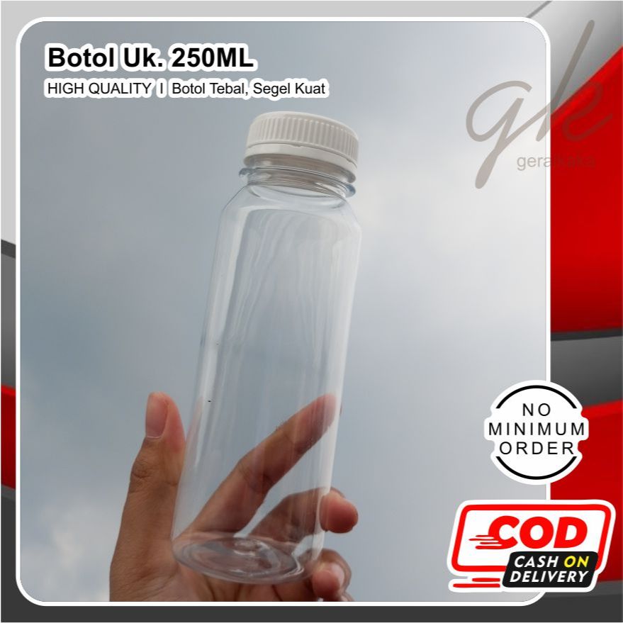 Jual BOTOL PLASTIK PET 250ML , Botol Kale Plastik Tebal 100 ML untuk Botol Pelastik Minuman Jus ...