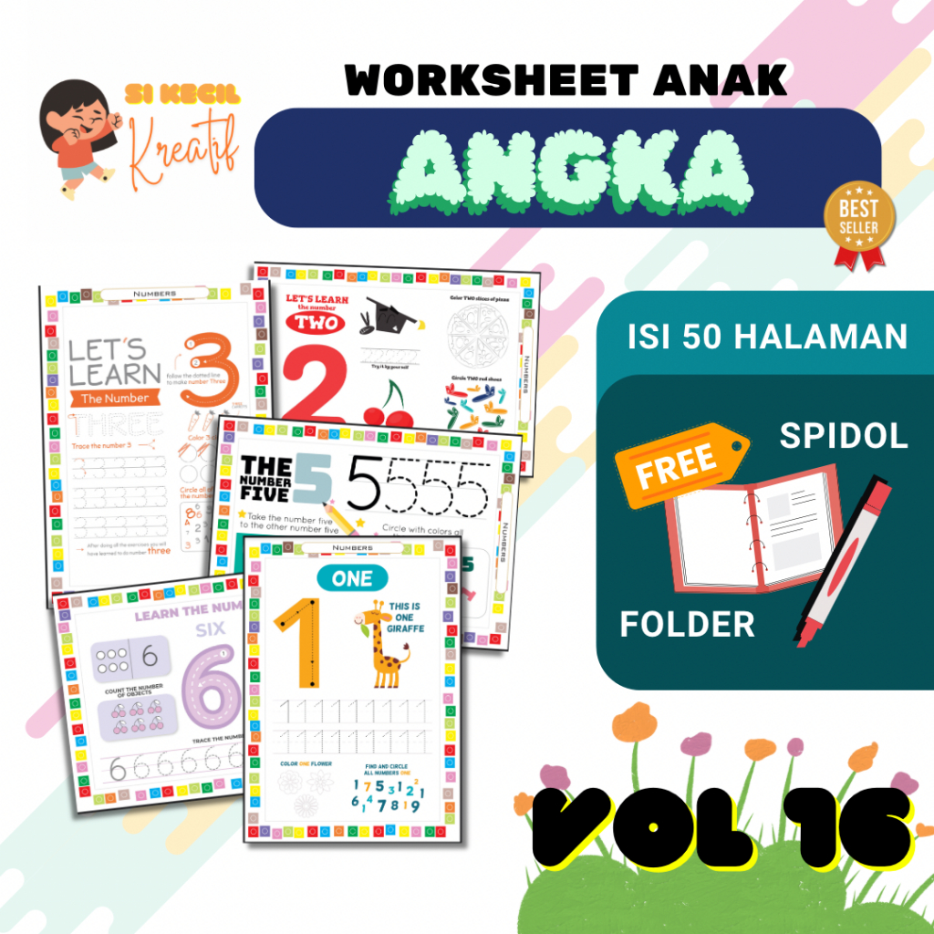 Jual Volume 16 - Angka - WORKSHEET BUKU BELAJAR AKTIFITAS DAN MENULIS ...