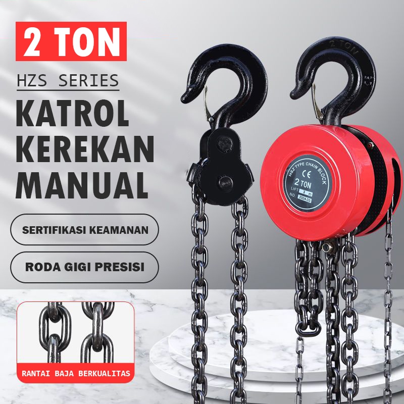 Jual TERBARU!! CHAIN BLOCK HOIST KATROL ANGKUT BARANG BEBAN 2 TON PANJANG 3 METER Rantai Baja ...