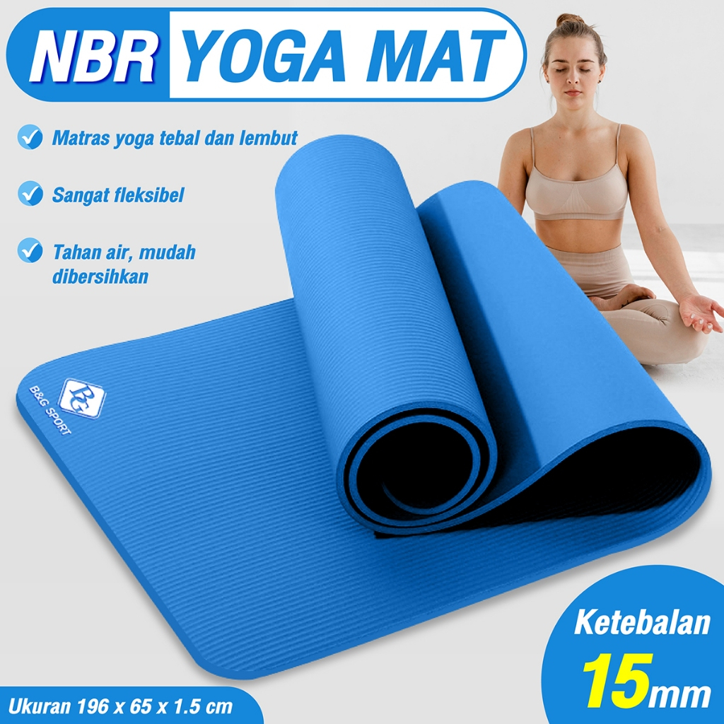 Jual HTD Sport Matras Yoga Matt NBR Olahraga Senam Lantai Meditasi Gym ...